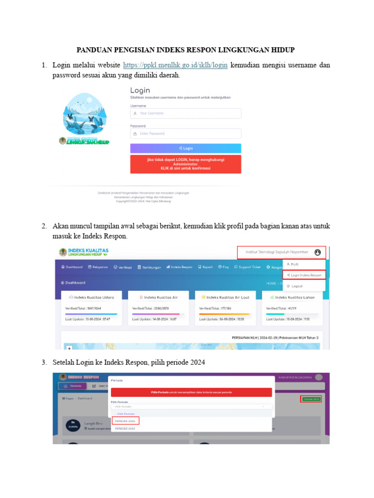 Salinan Manual Book Pengisian Indeks Respon | PDF