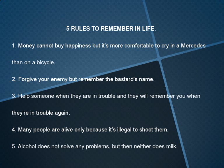5 Rules | PDF | Self-Improvement