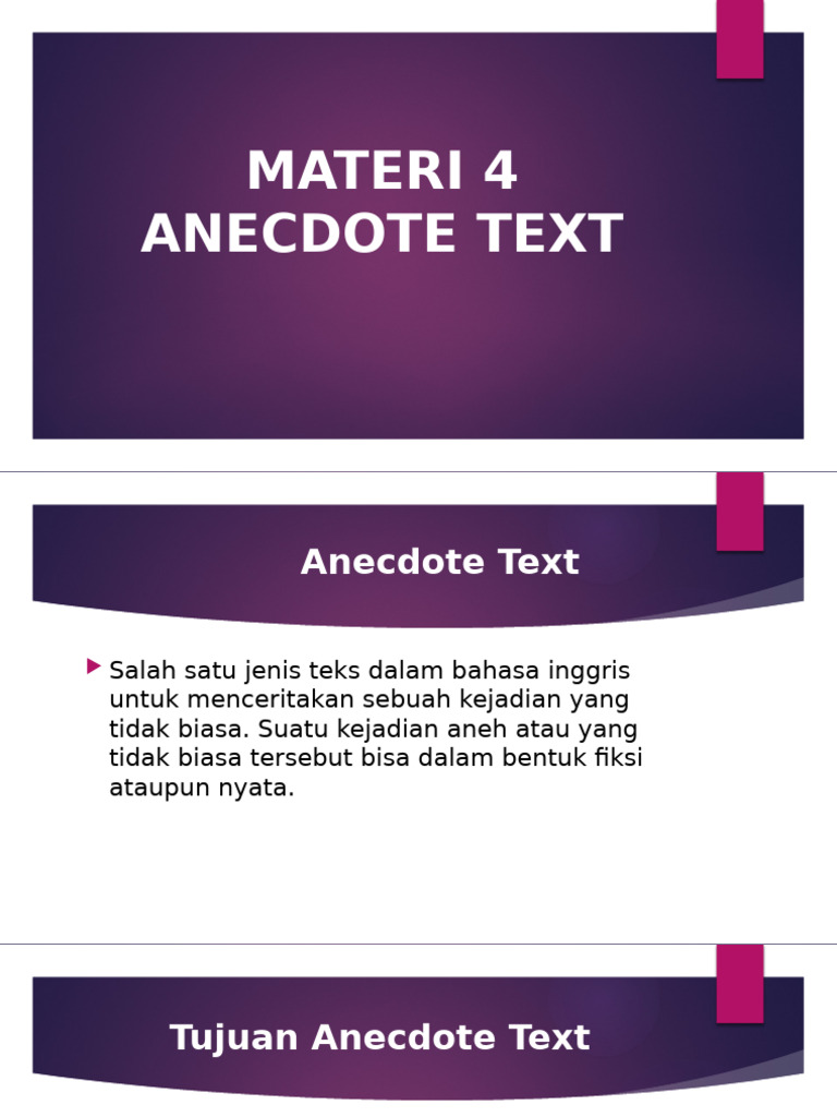 Pertemuan 4 - Anecdote Text | PDF