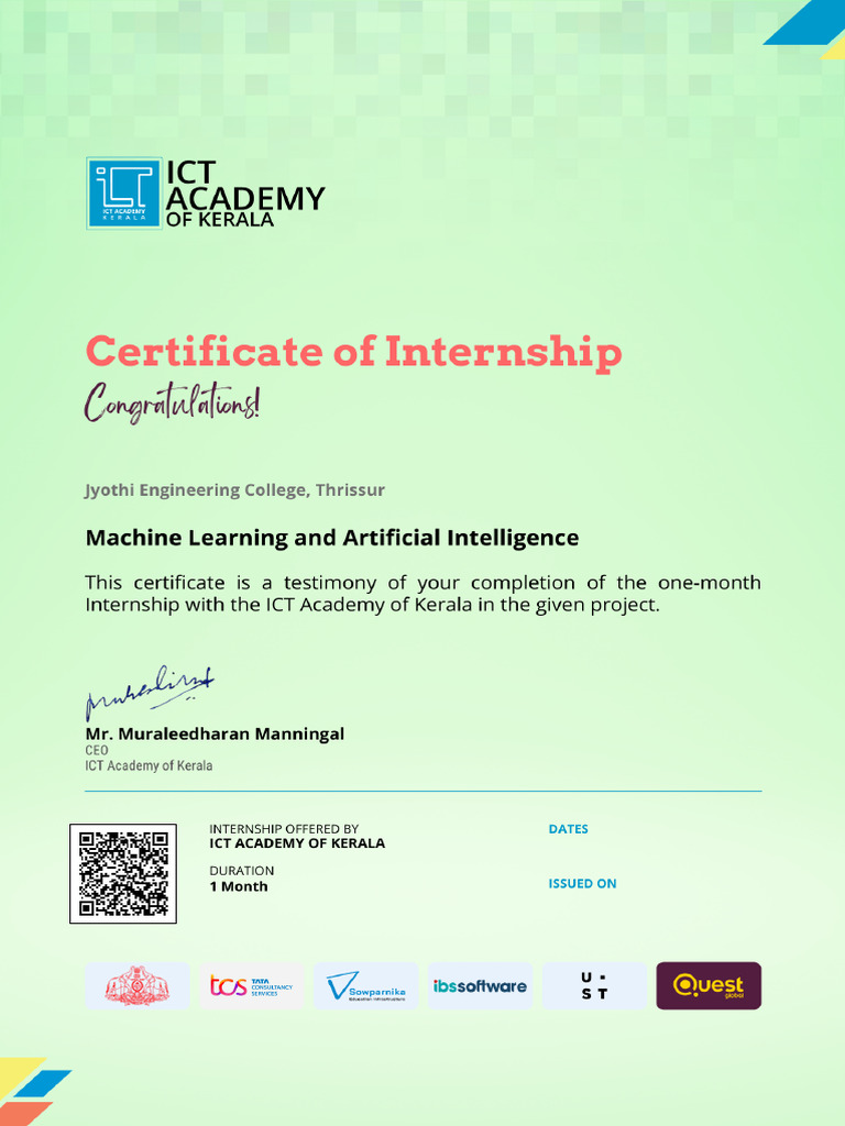 Machine Learning and Artificial Intelligence-AT AI IN MLAI AMALJYOTHI 20 JUN 2024 BATCH 01 ...