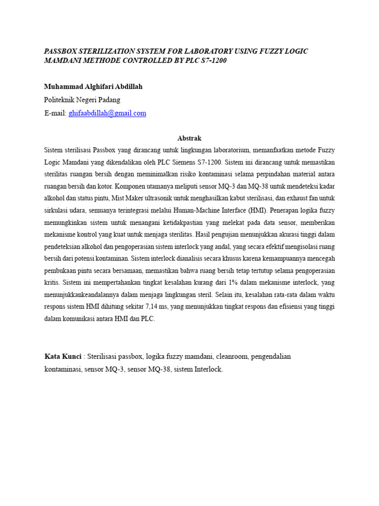 Draf Jurnal Ilmiah Muhammad Alghifari Abdillah 2 | PDF Draf Jurnal Ilmiah Muhammad Alghifari Abdillah 2 | PDF