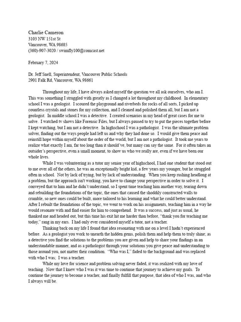 Personal Statement | PDF