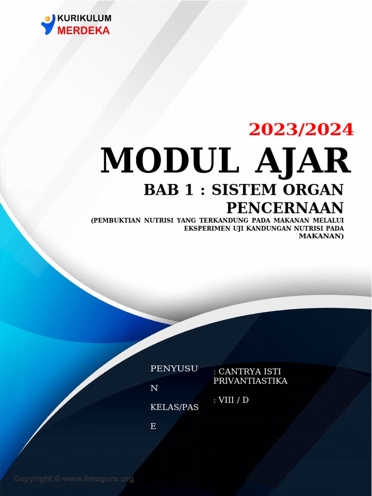 Modul Ajar Ilmu Pengetahuan Alam (IPA) - Sistem Organ Pencernaan - Fase ... Modul Ajar Ilmu Pengetahuan Alam (IPA) - Sistem Organ Pencernaan - Fase ...
