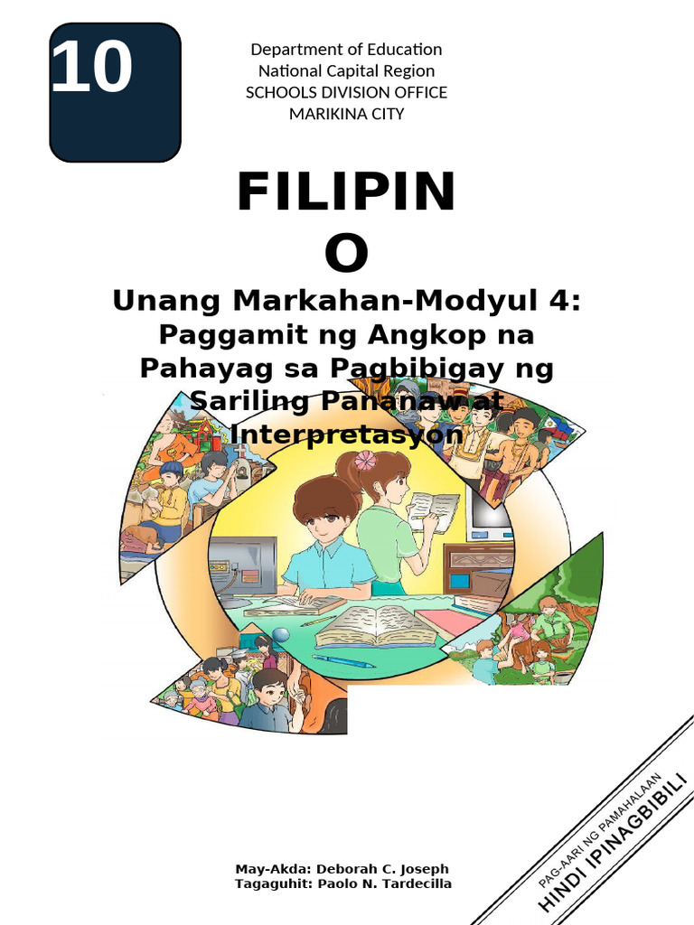 VALIDATED_FINAL_FILIPINO10_Q1_M4-Merged -icg | PDF