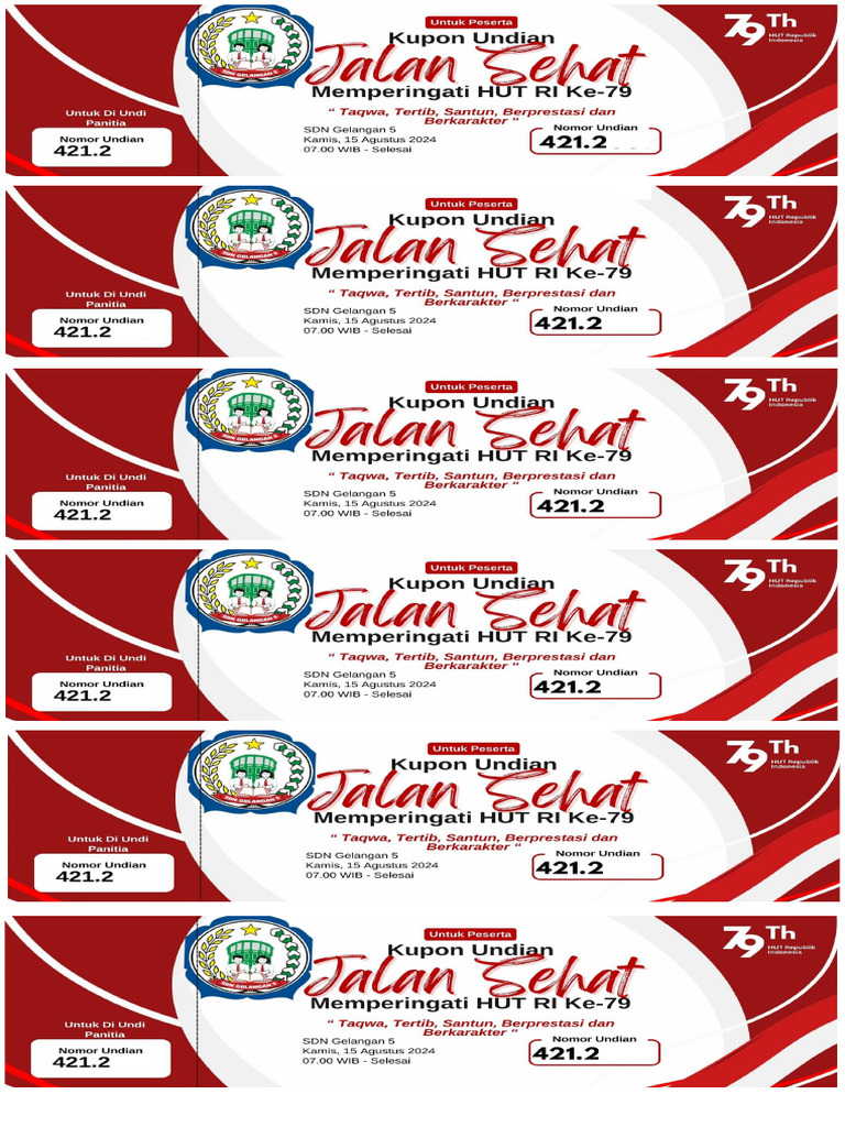 kupon jalan santai | PDF