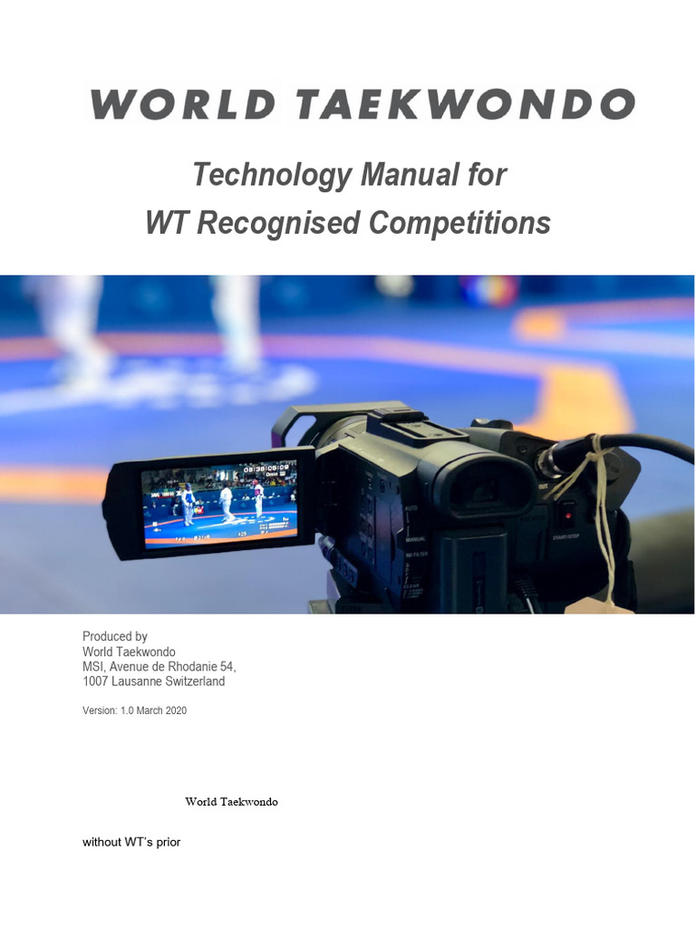 WT Technology Manual V 1.1 Recognized Competitions | PDF