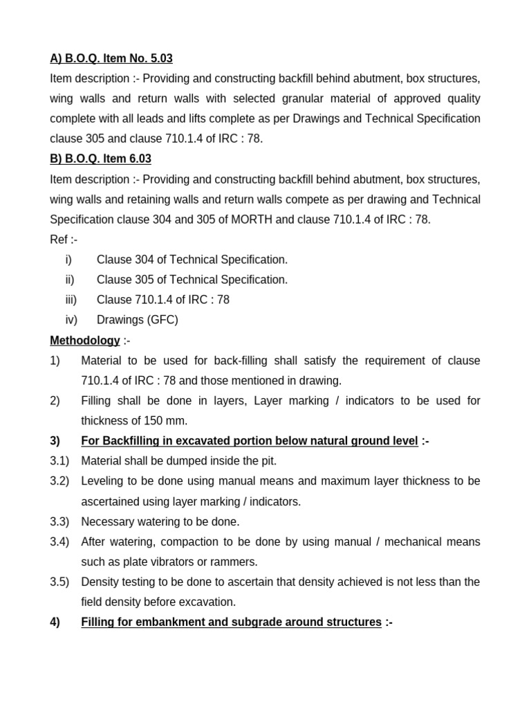 Methodology For Backfilling | PDF