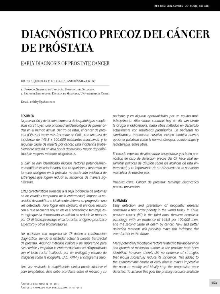 DR - Enrique - Bley-7 Diagnóstico Precoz Del Cáncer | PDF