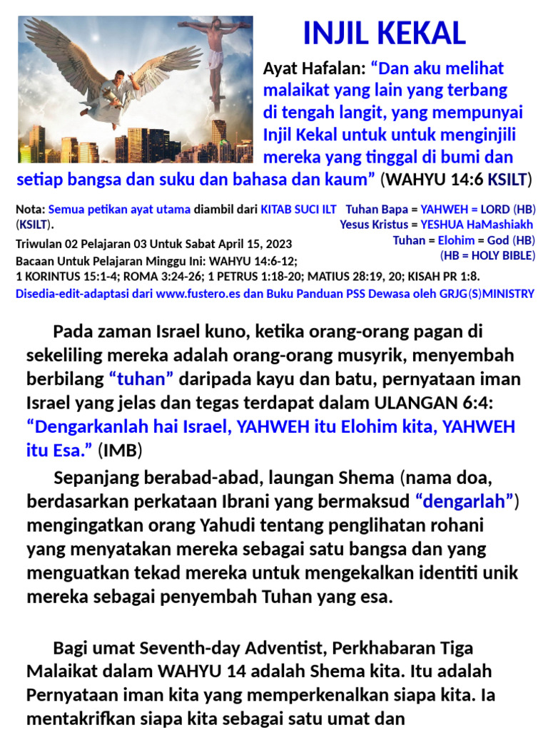 Injil Kekal: Ayat Hafalan | PDF