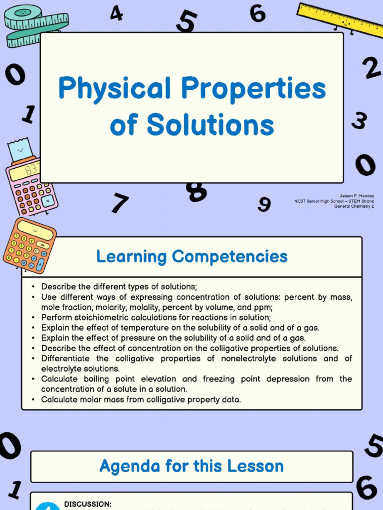 Weeksical Properties of Solution | PDF
