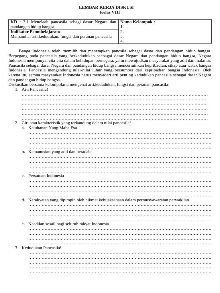 Lembar Kerja Diskusi P1 | PDF