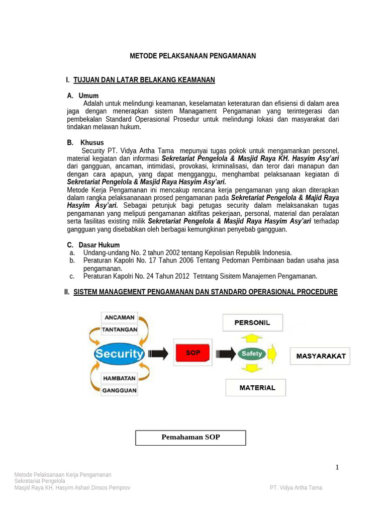 Metode Pelaksanaan Security | PDF