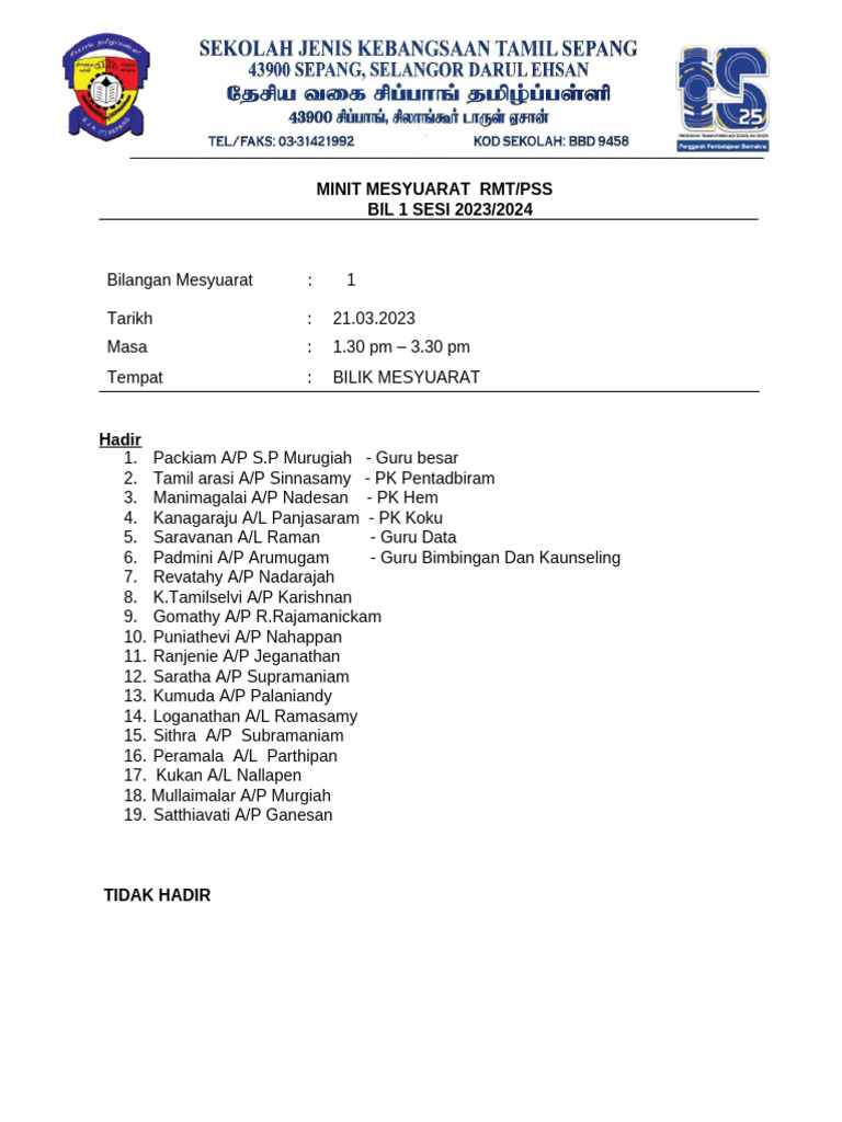 Minit RMT 2023 | PDF