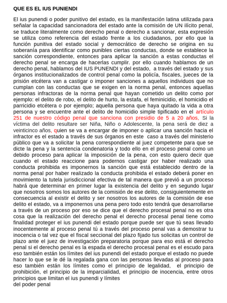 Que Es El Ius Puniendi | PDF | Castigos | Derecho penal