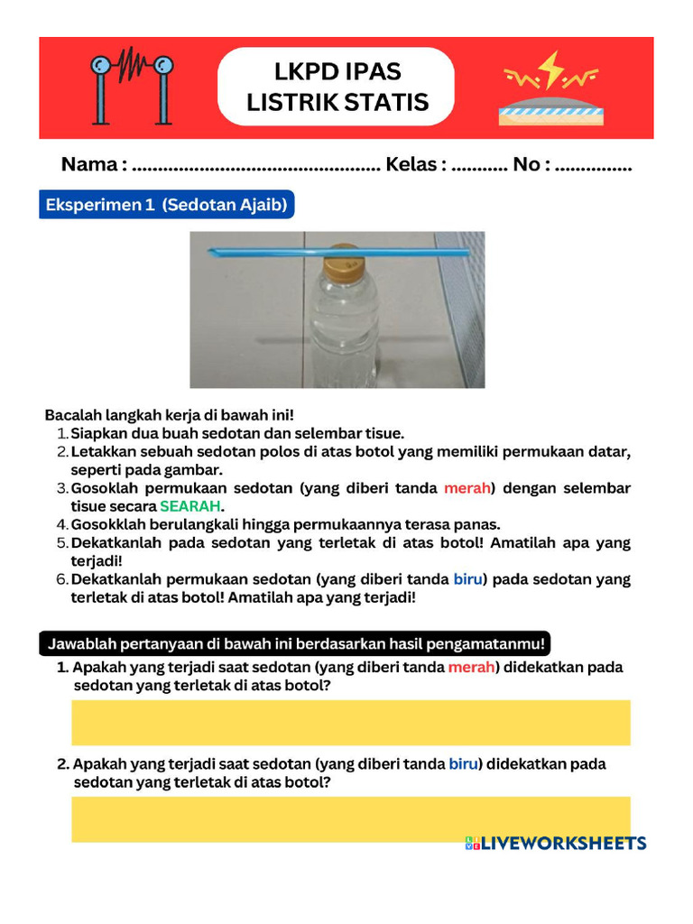 LKPD Listrik Kls 6 | PDF