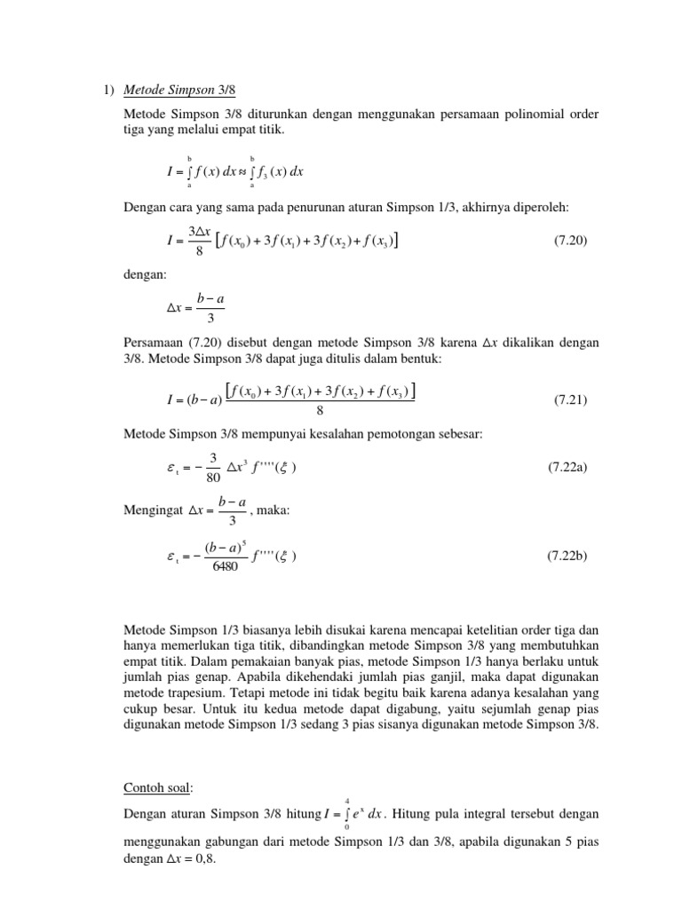 Metode Simpson 3 | PDF | Metode & Bahan Ajar