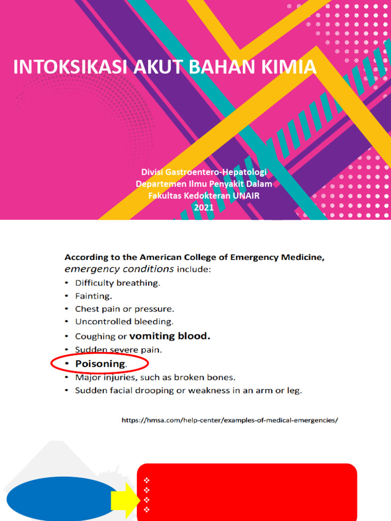 Oral Poisoning - Intoksikasi Akut Bahan Kimia | PDF