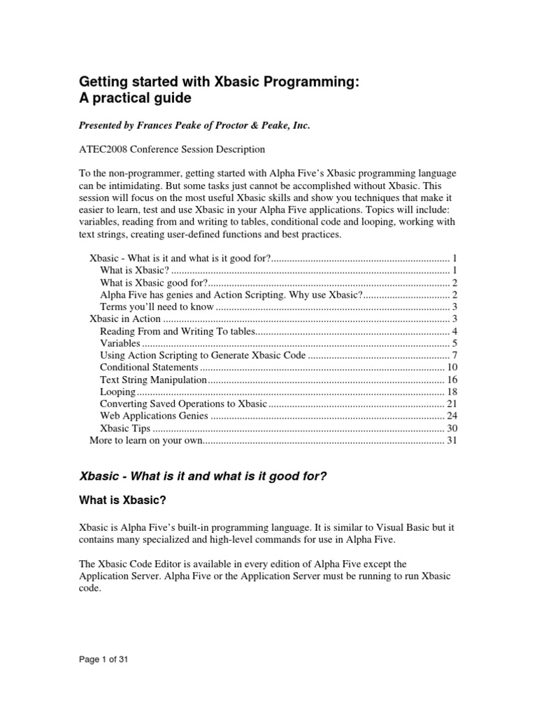 Getting started with Xbasic: A practical guide | PDF | Scripting Language | Command Line Interface