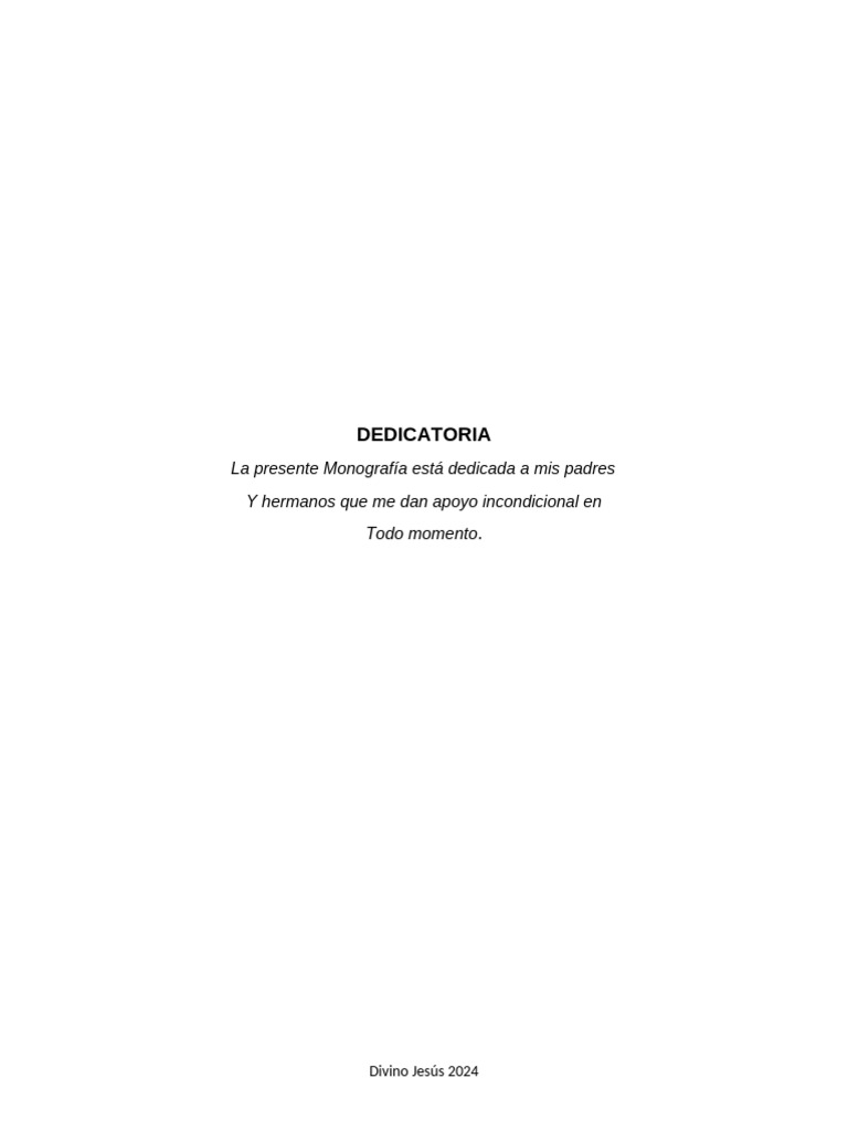 Ejemplos de Dedicatoria | PDF