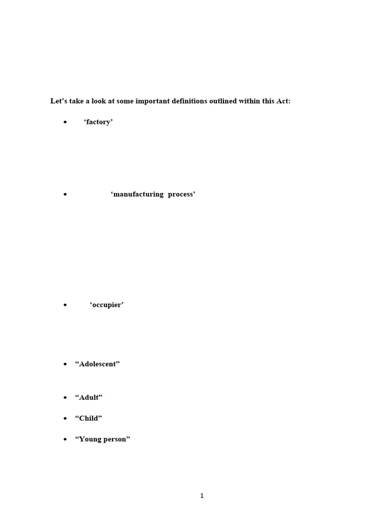 Factories Act, 1948 | PDF