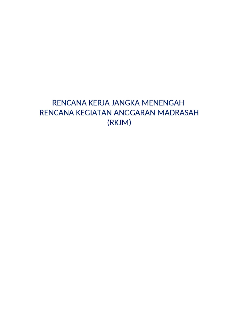 CONTOH RKJM - Akoenk '97 | PDF
