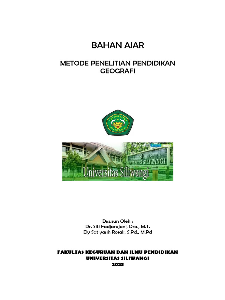 Bahan Ajar Metode Penelitian Pendidikan #3-7 | PDF