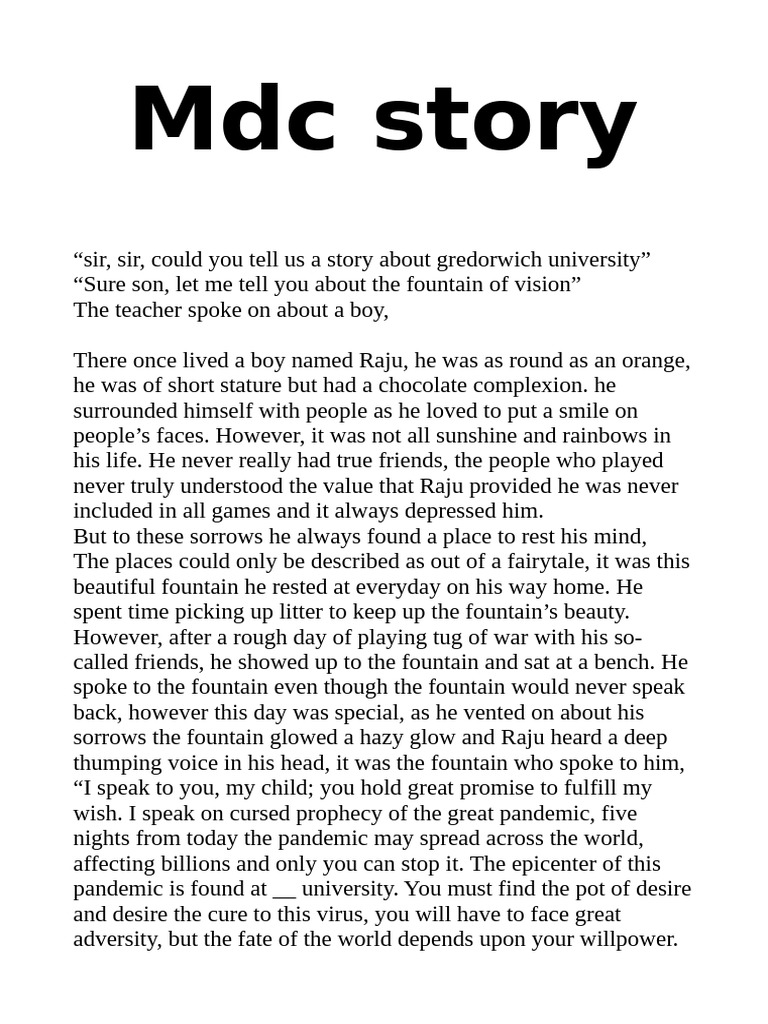 mdc story | PDF