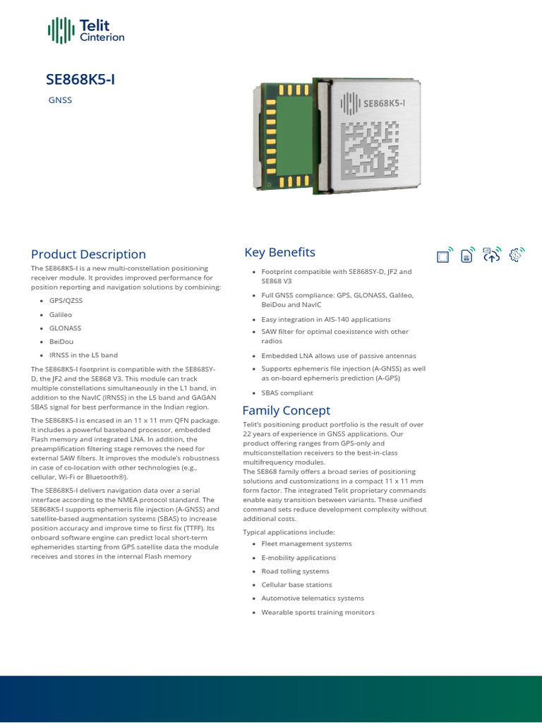 TC SE868K5-I Product Brief | PDF