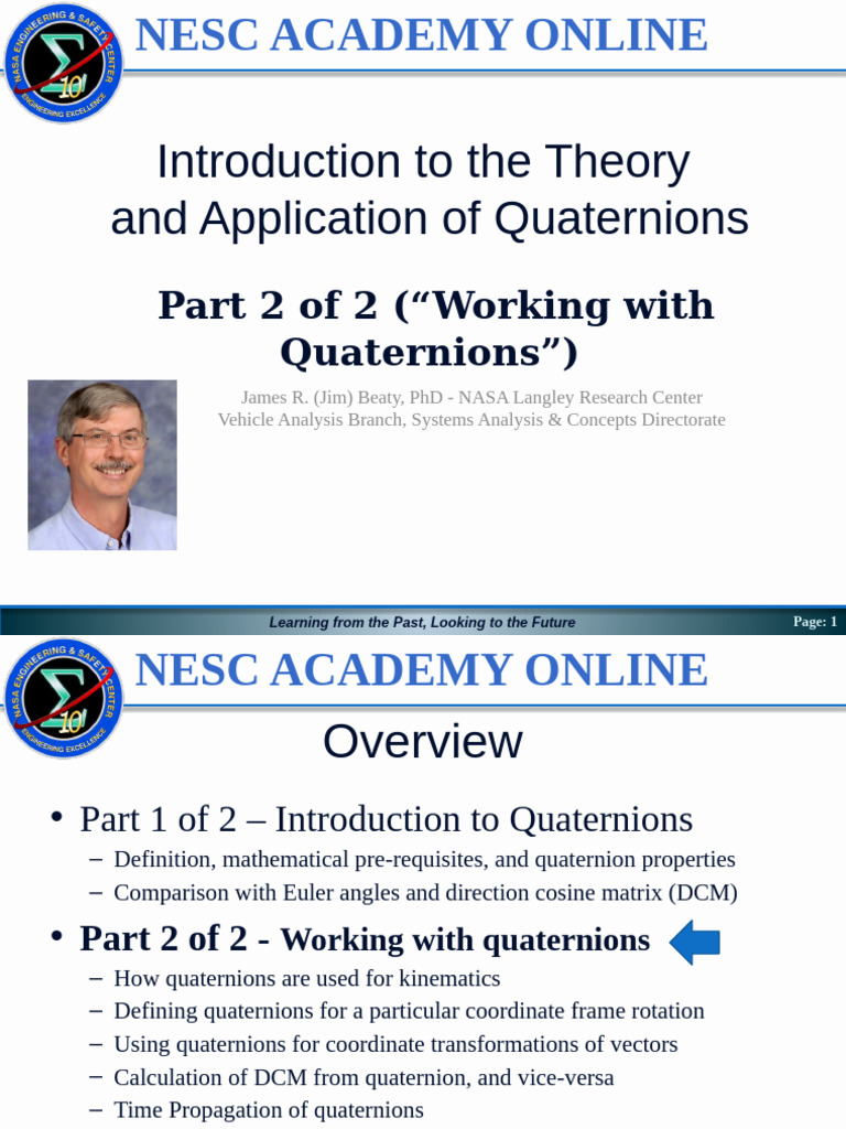 Introductionto Quaternions Part 2 of 2 V2 | PDF