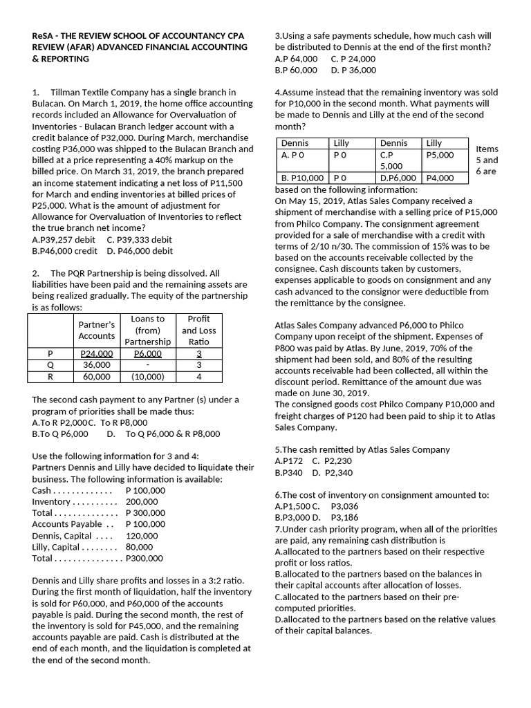 ReSA - AFAR REVIEWER 56 Items | PDF