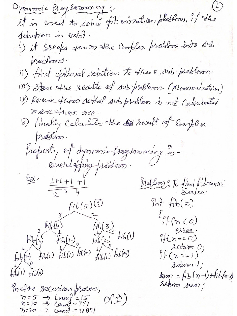 1.IT-B 403 Dynamic Programming - Notes | PDF