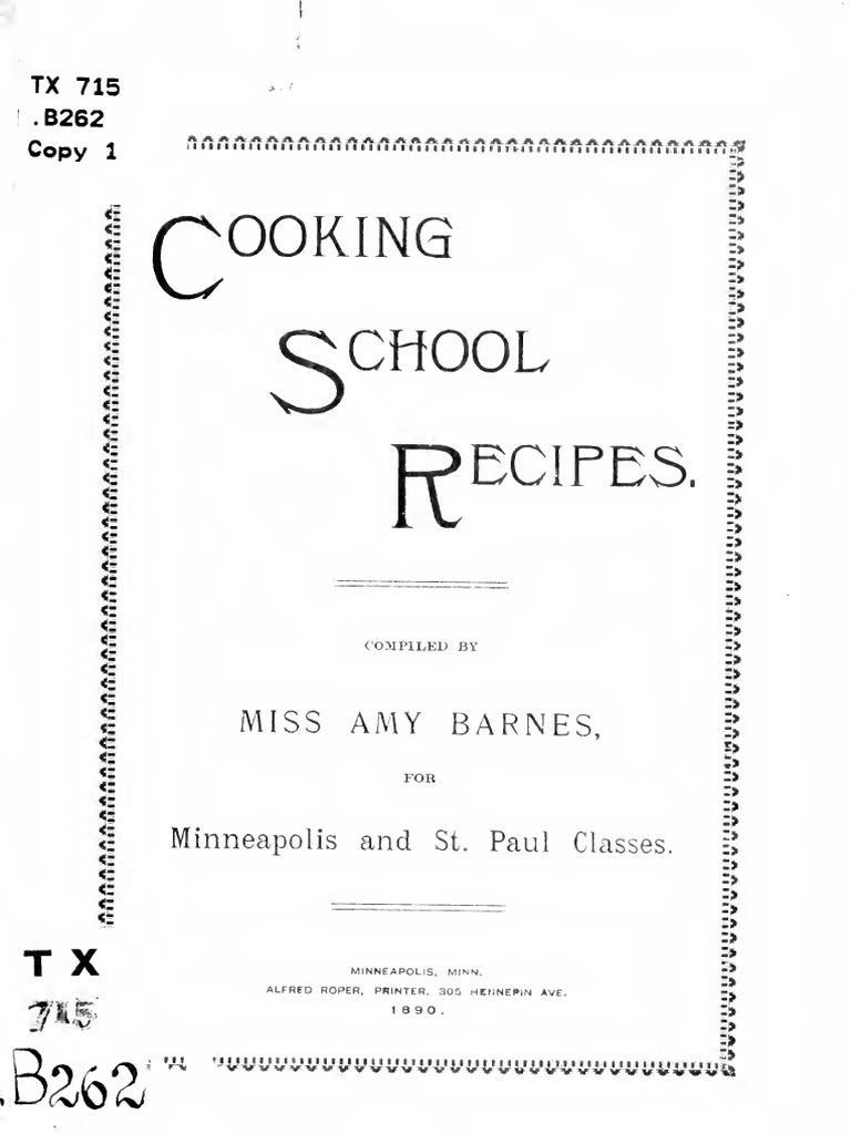 Cooking School Recipes-1890 | PDF