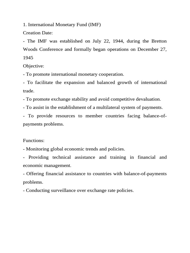 IMF | PDF