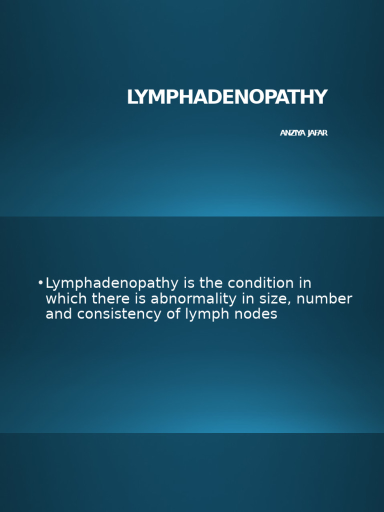 Lymphadenopathy | PDF
