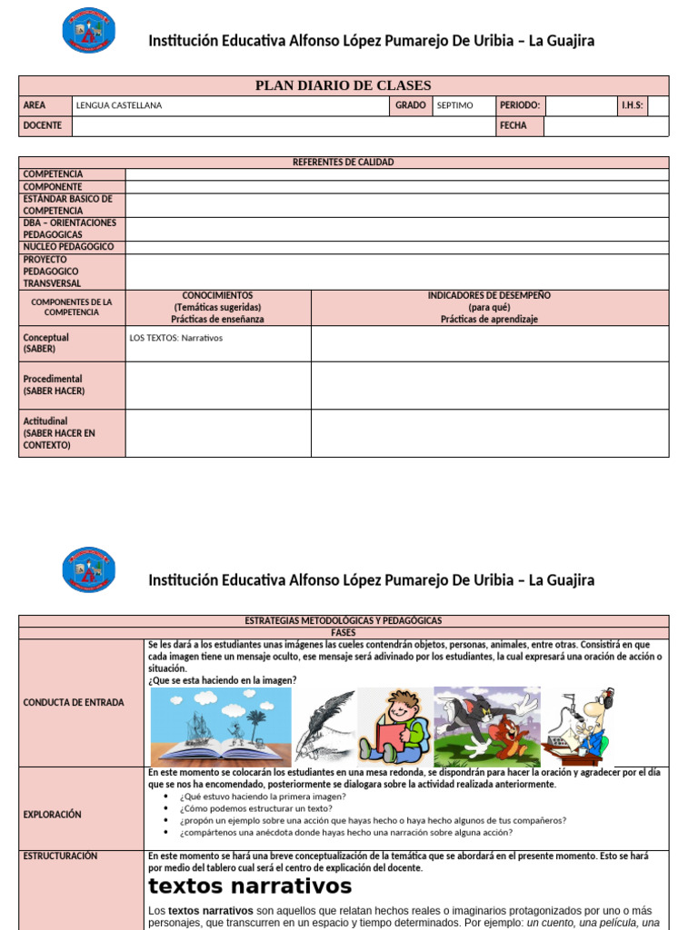 Plan de Aula 2024 | PDF