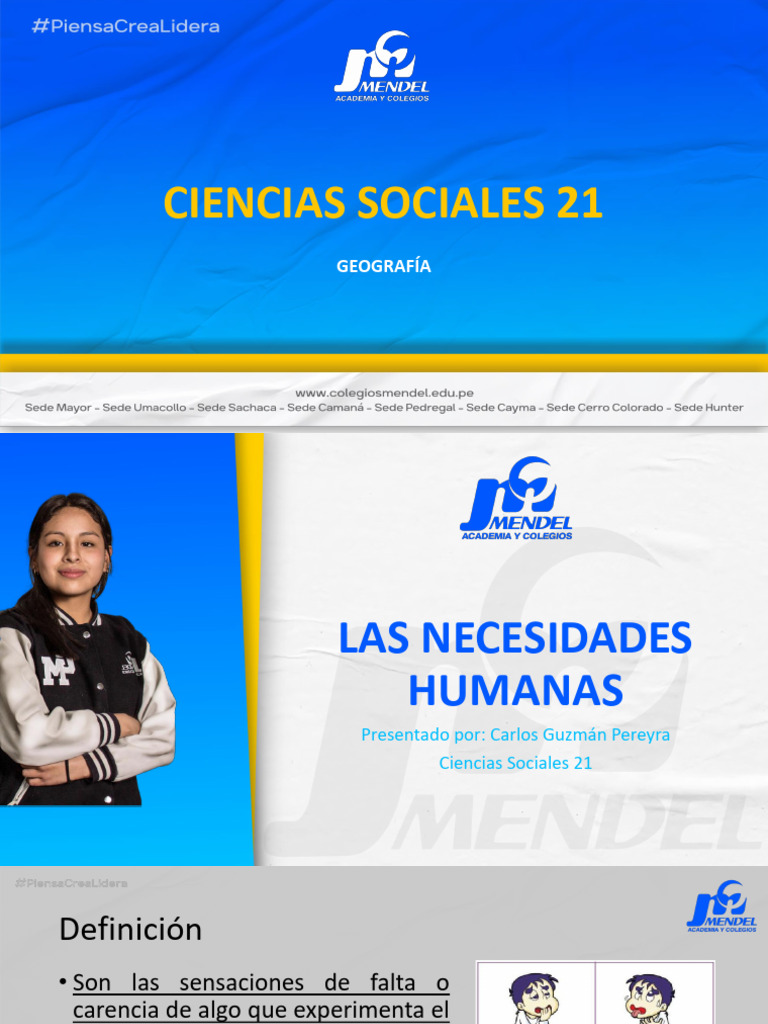 3º, 4º y 5º SEC - PPT20 - CIENCIAS SOCIALES 21 LAS NECESIDADES HUMANAS BIENES Y SERVICIOS ...