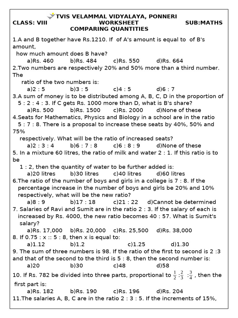 8-Comparing Quantities Web | PDF | Interest | Compound Interest