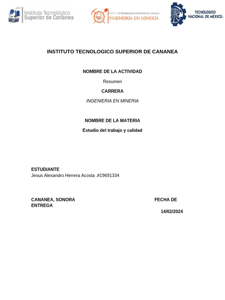 INSTITUTO TECNOLOGICO SUPERIOR DE CANANEA | PDF