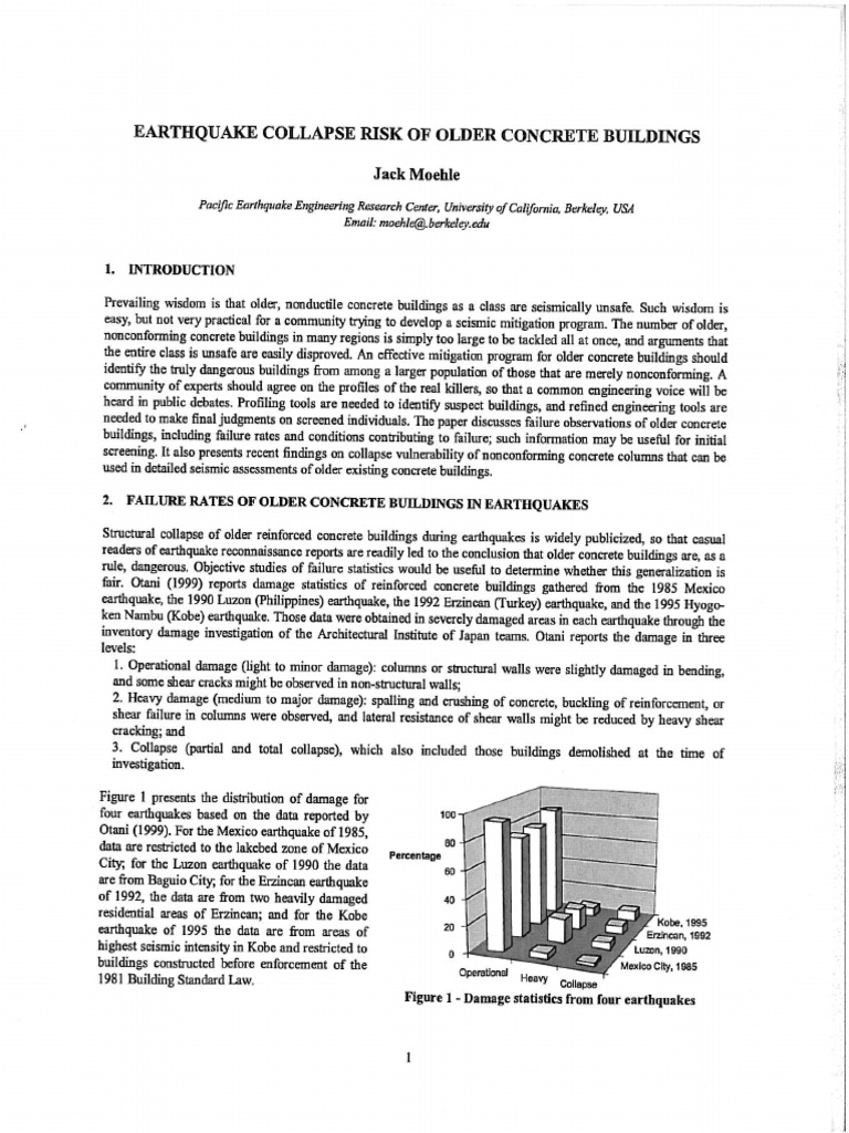 Earthquake Collapse Risk of Older Concrete Buildings | PDF