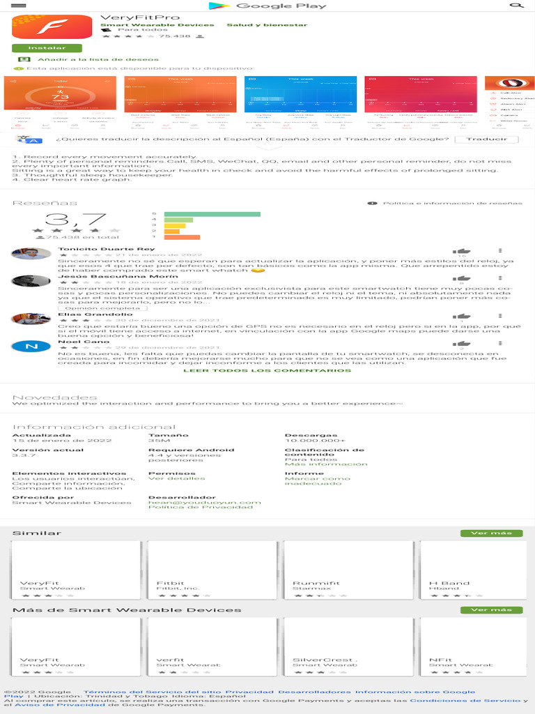 VeryFitPro - Aplicaciones en Google Play | PDF
