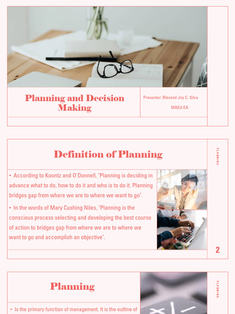 Planning and Decision Making Report | PDF