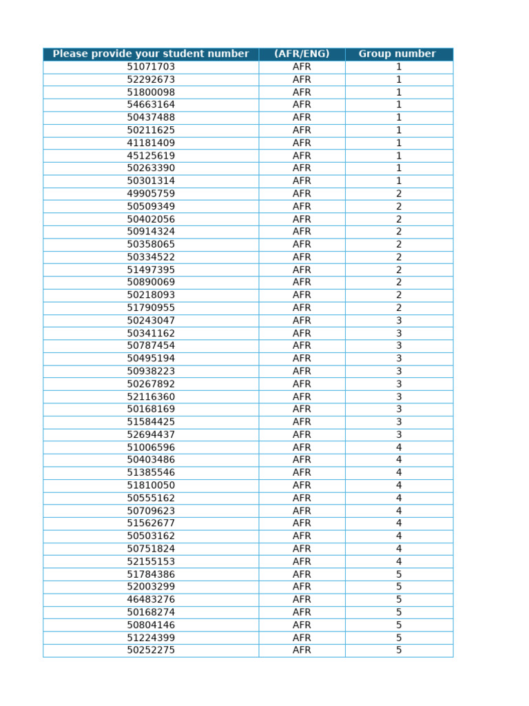 Group Assignment - Group Allocation Final - 2024 | PDF