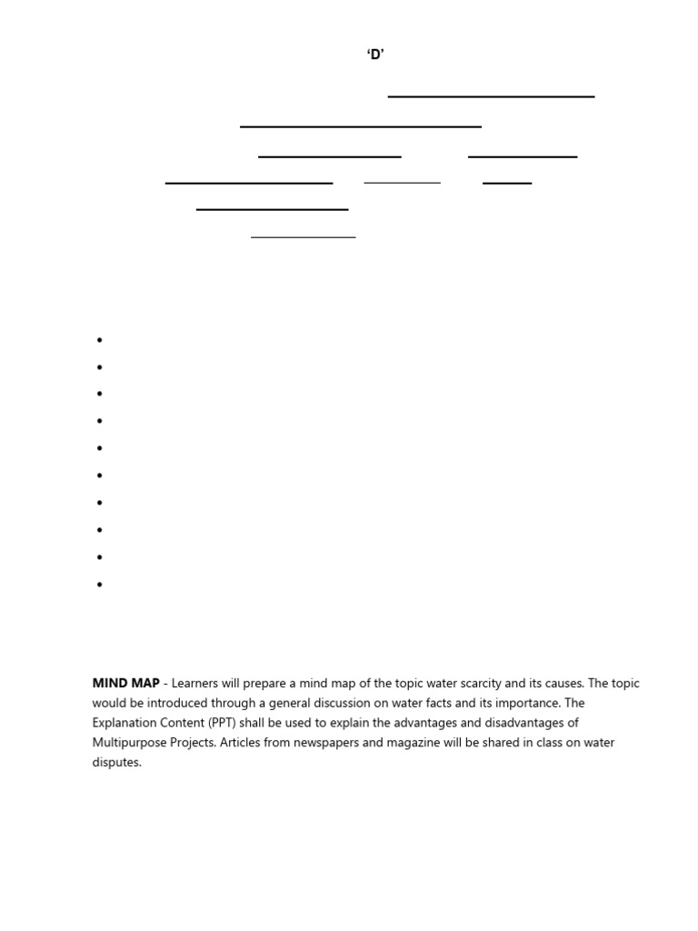 10 Lesson Plan CH.3 Water Resources | PDF