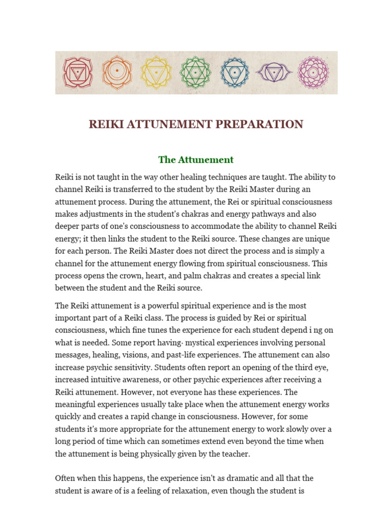 Attunement Preparation RC | PDF