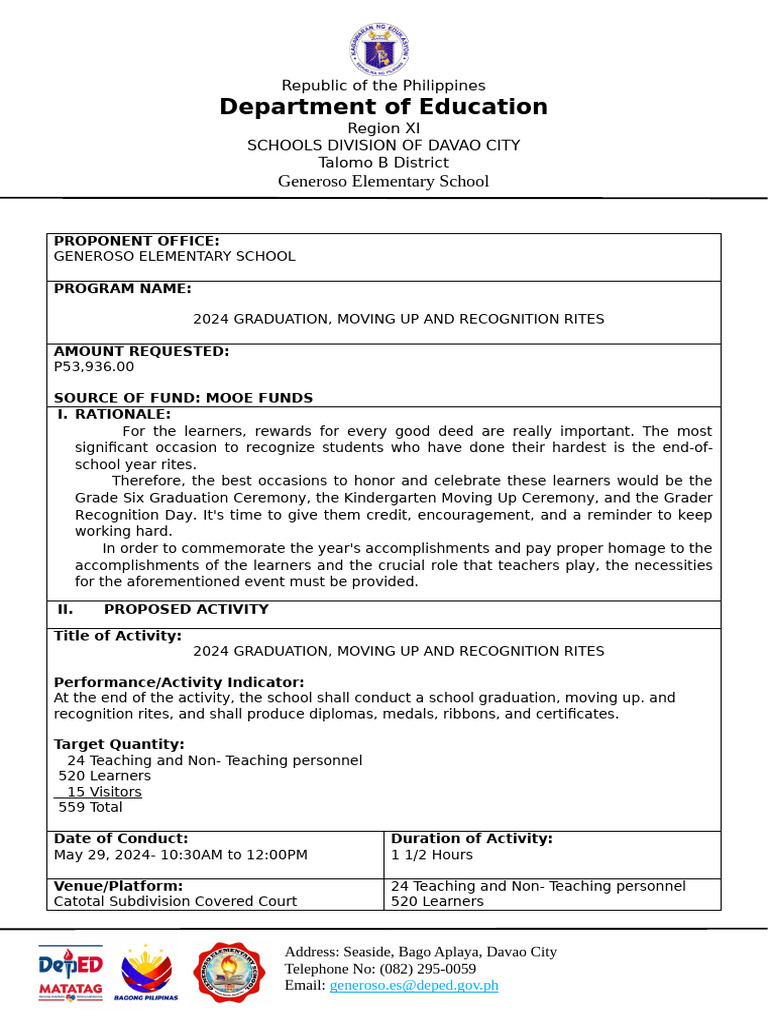 Graduation Proposal 2024 | PDF