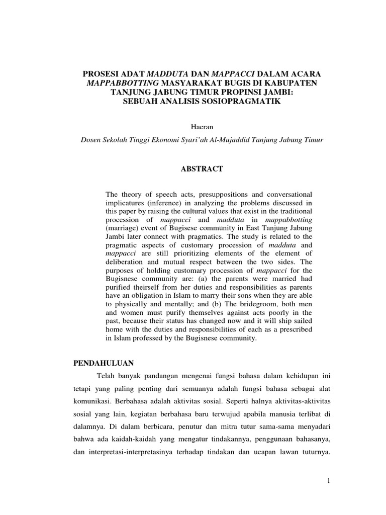 Prosesi Adat Madduta Dan Mappacci Dalam | PDF