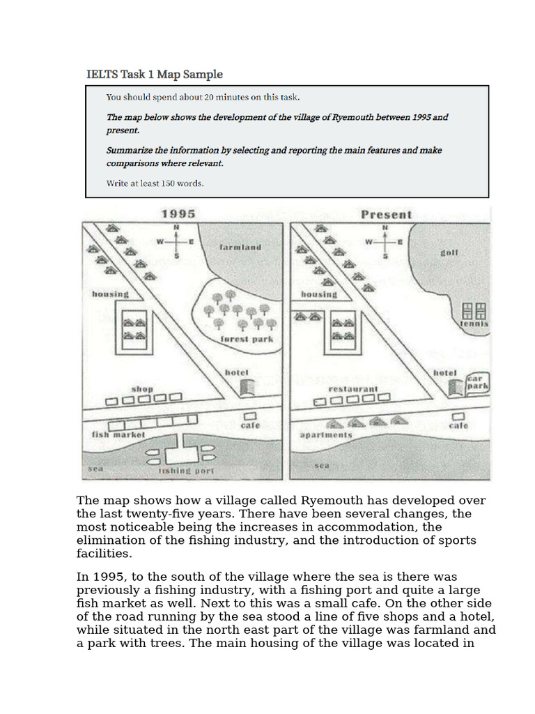 The Map Shows How A Village Called Ryemouth Has Developed Over The | PDF