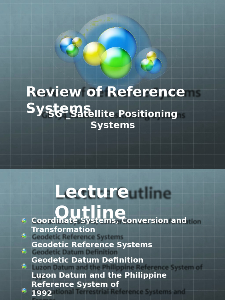 LEC 1. Reference System | PDF