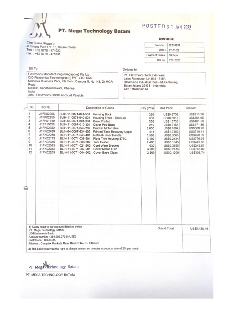 Invoice From Customers | PDF