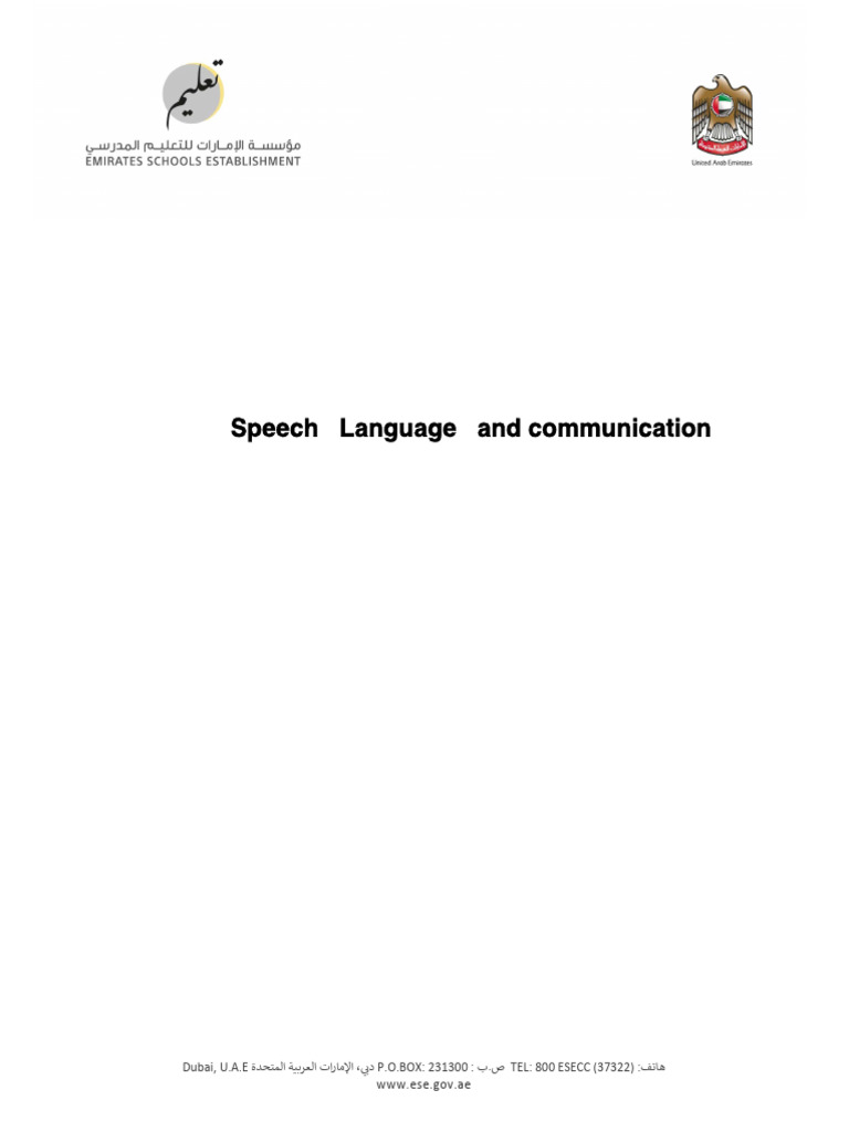 Speech Language and Communication | PDF